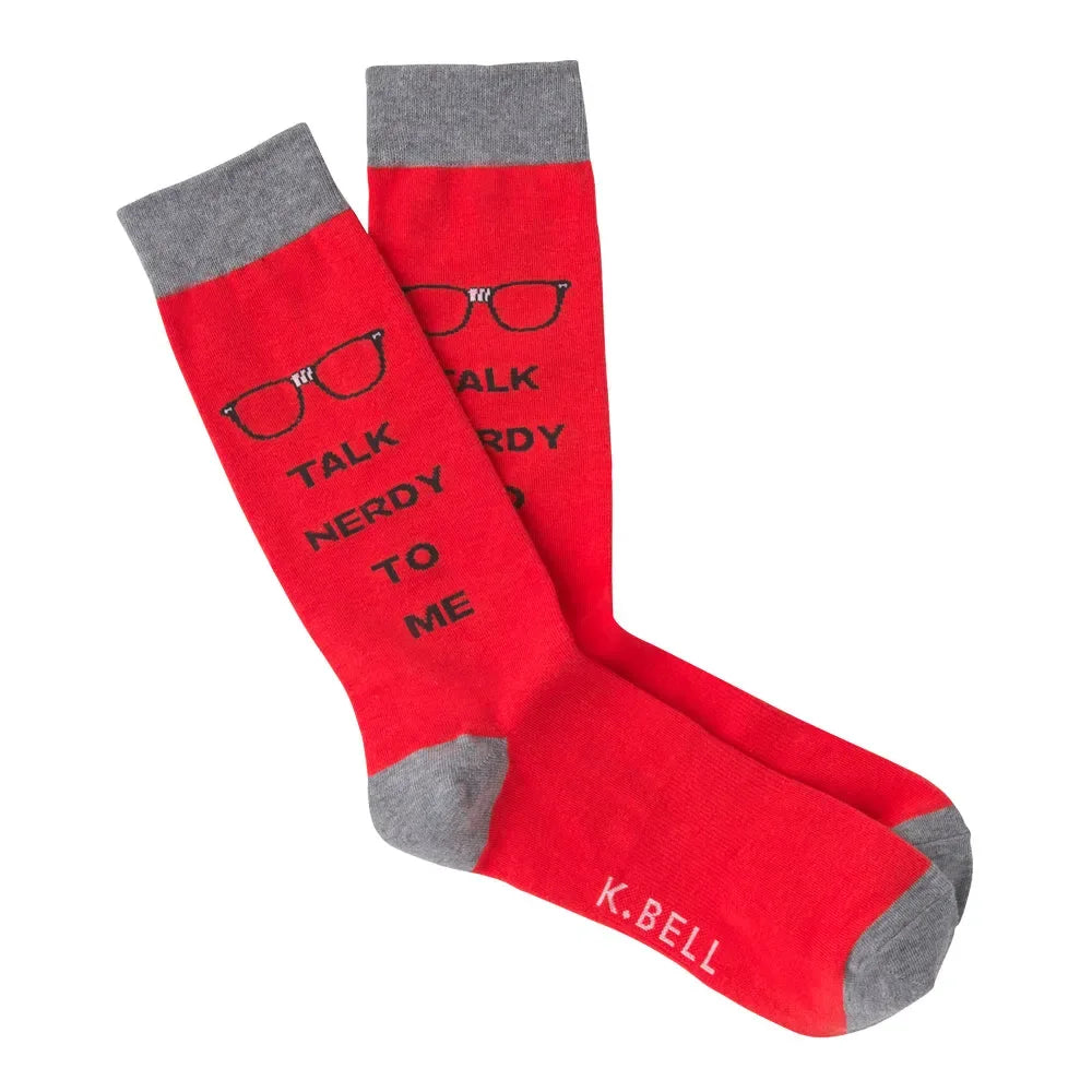 FUNKY DUNKY TALK NERDY TO ME SOCKS - Shop at AK Galleria