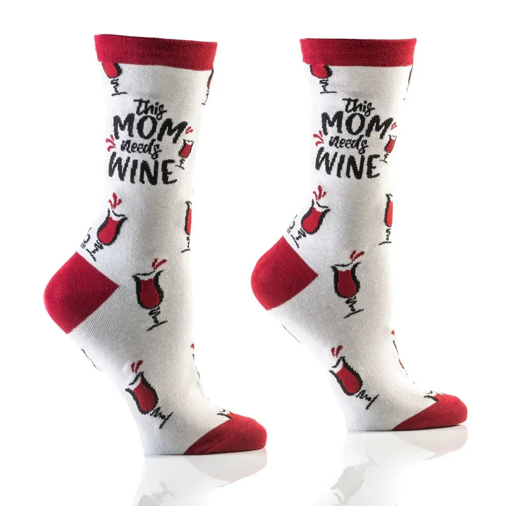 FUNKY DUNKY THIS MOM NEEDS WINE SOCKS - Shop at AK Galleria